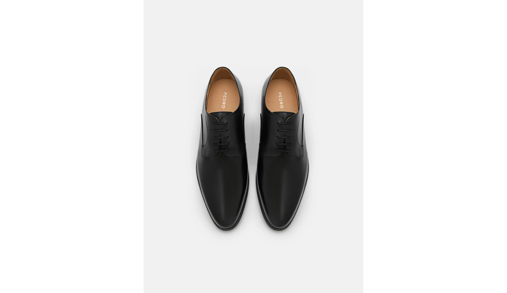Leather Dual Finish Derby Shoes | Pedro