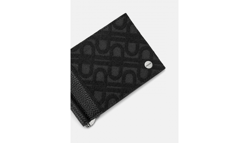 Leather Bi-Fold Card Holder with Money Clip.!
