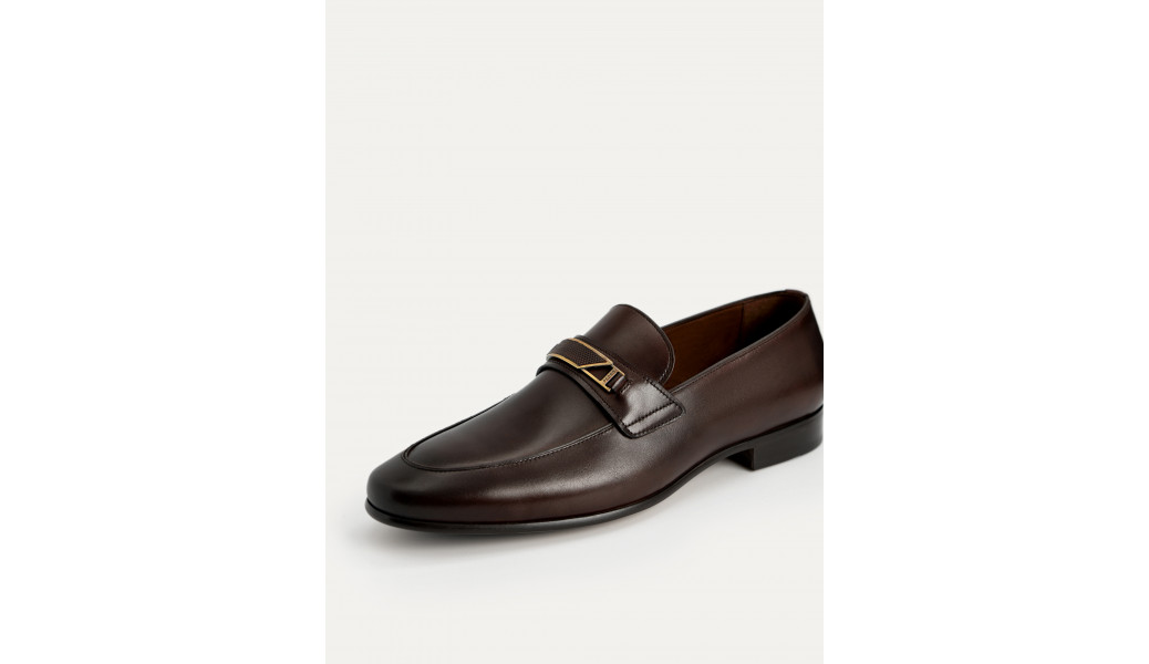 Leather Loafers with Metal Bit | PEDRO
